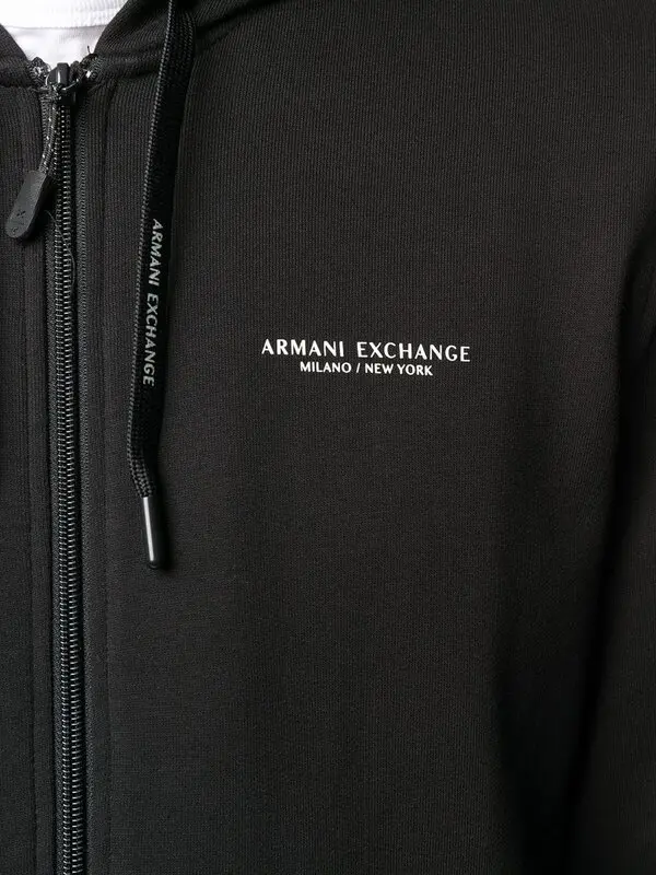 Armani Exchange Logo-print Zip-front Hoodie