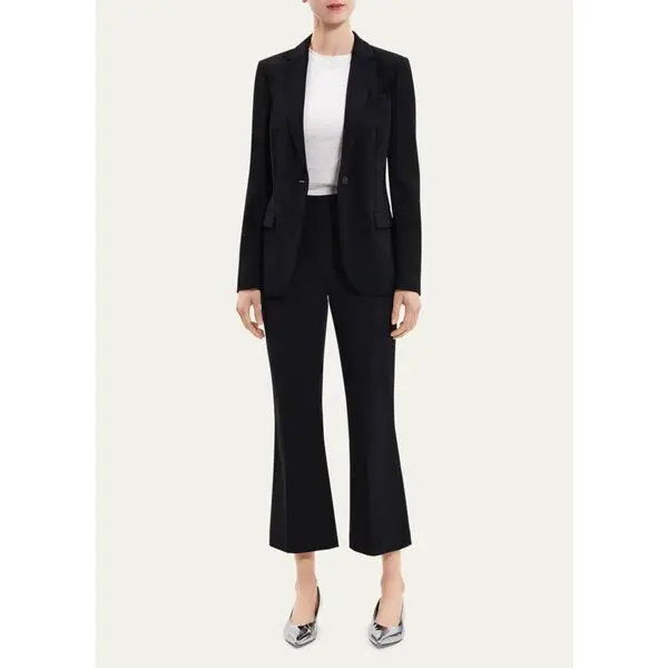 Theory Admiral Crepe One-button Blazer - Black