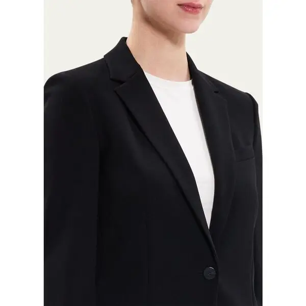 Theory Admiral Crepe One-button Blazer - Black