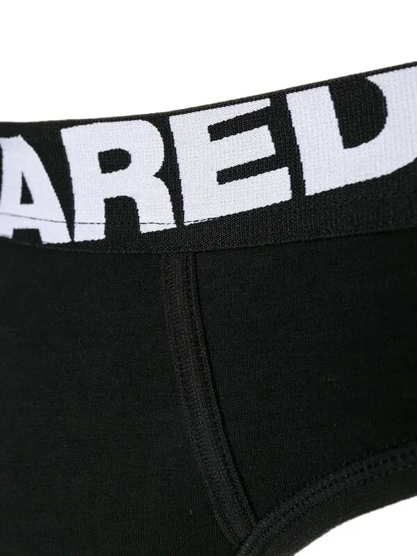 Dsquared2 Logo Waistband Briefs - Black