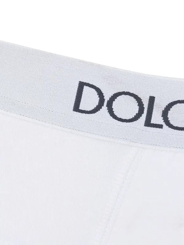 Dolce & Gabbana Logo Embroidered Briefs - White
