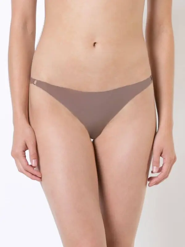 FLEUR DU MAL Charlotte Lace Seamless String Cheeky - Neutrals