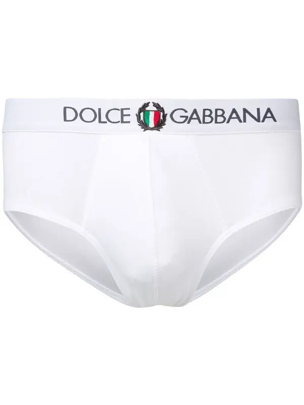 Dolce & Gabbana Brando Logo-waistband Briefs - White