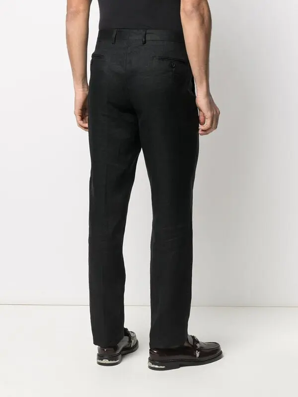 BILLIONAIRE Embroidered Tailored Trousers - Black