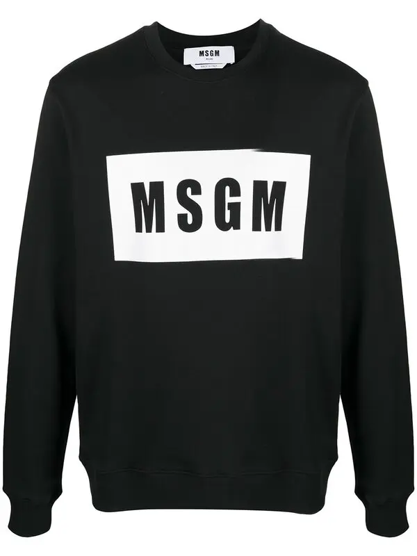 MSGM Logo-print Sweatshirt - Black