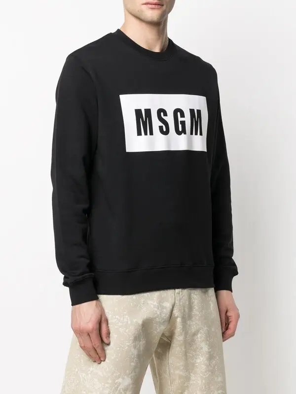 MSGM Logo-print Sweatshirt - Black