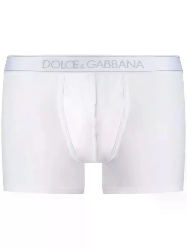 Dolce & Gabbana Printed Logo Boxer Briefs - White