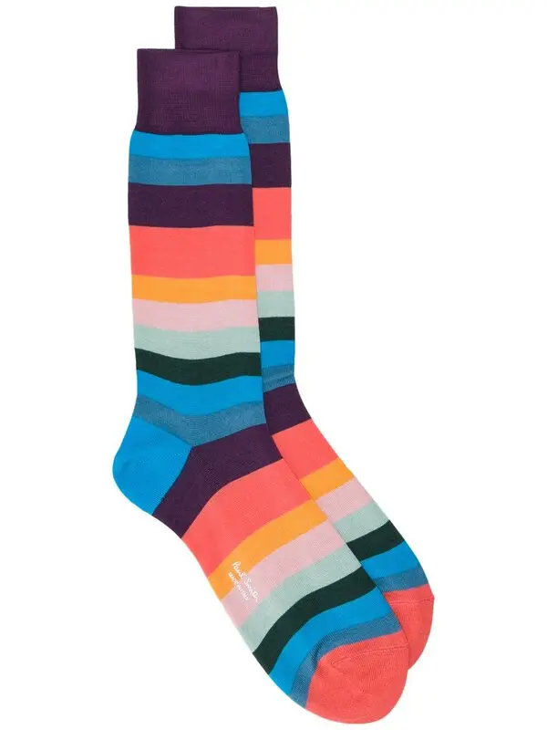 Paul Smith Artist Stripe Socks - Blue