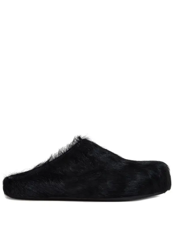 Marni Fussbet Calf-hair Slippers - Black