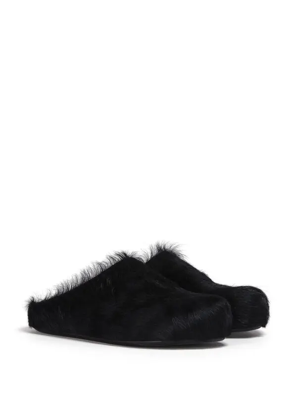 Marni Fussbet Calf-hair Slippers - Black