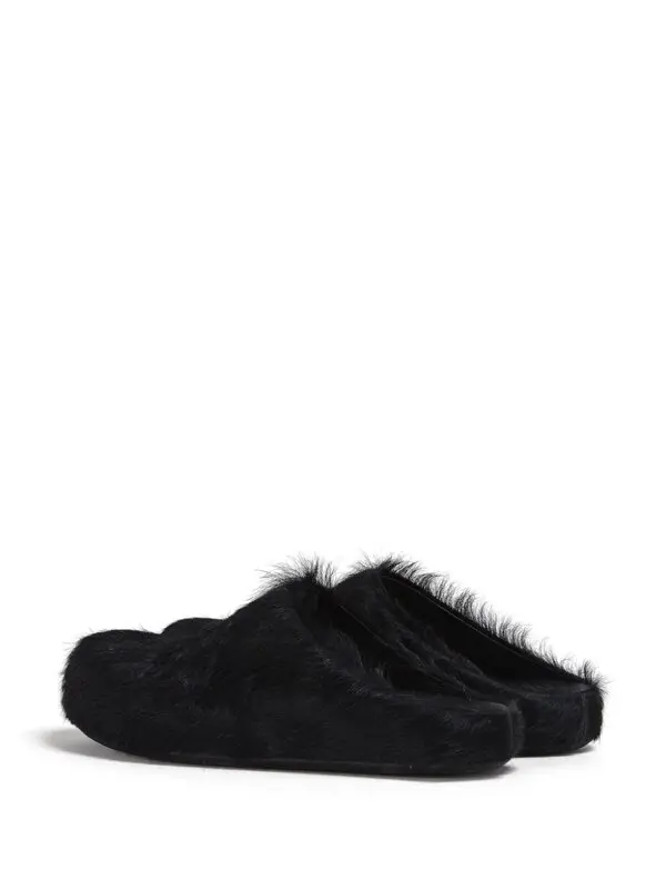Marni Fussbet Calf-hair Slippers - Black