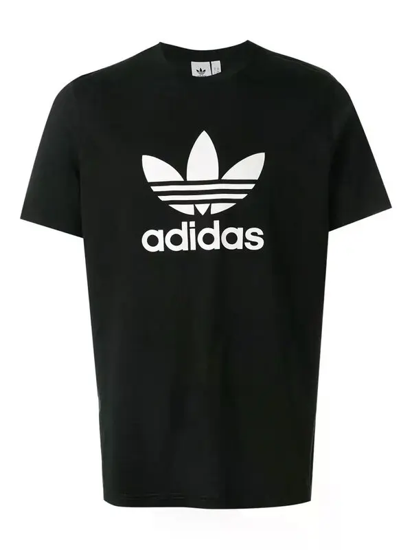 Adidas Trefoil Logo-print T-shirt - Black