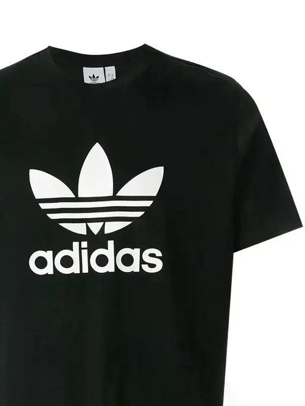 Adidas Trefoil Logo-print T-shirt - Black