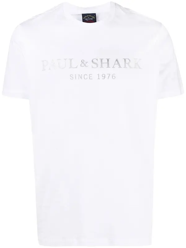 Paul & Shark Logo-print Crew-neck T-shirt - White