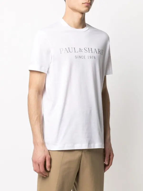 Paul & Shark Logo-print Crew-neck T-shirt - White
