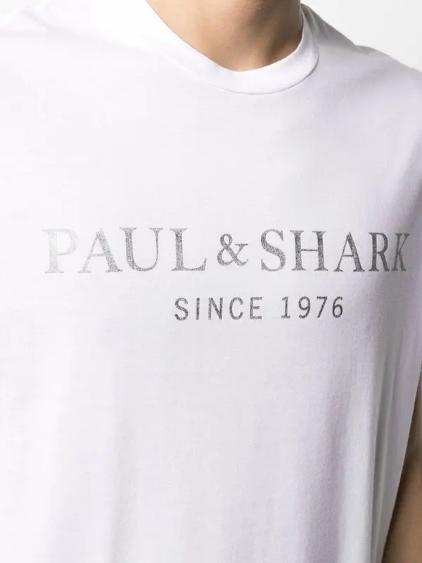 Paul & Shark Logo-print Crew-neck T-shirt - White