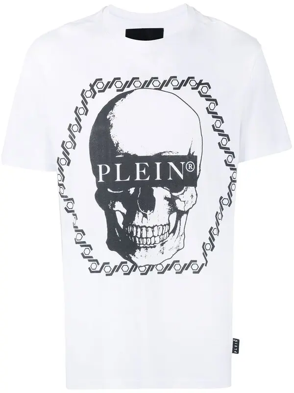 Philipp Plein Graphic Skull Crew Neck T-shirt - White