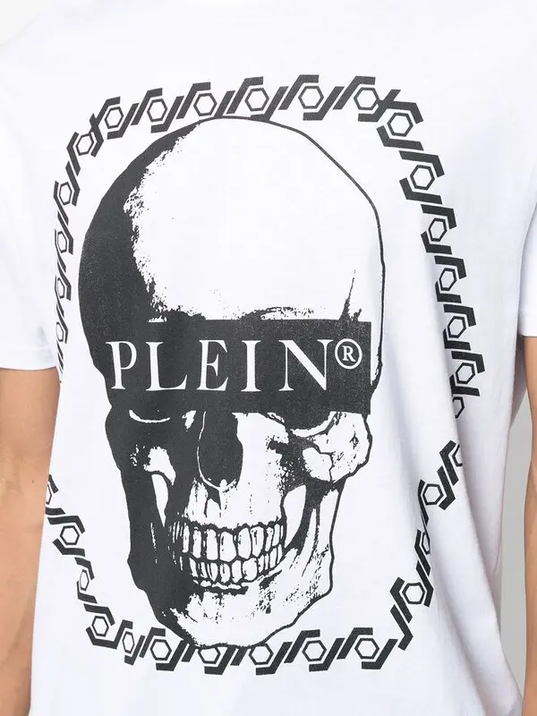Philipp Plein Graphic Skull Crew Neck T-shirt - White