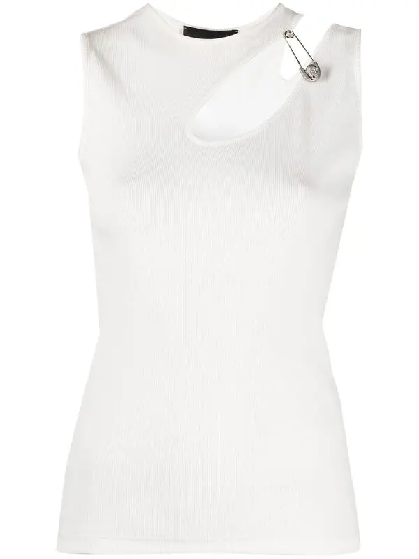 Philipp Plein Cutout T-shirt With Safety Pin