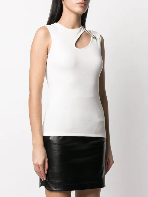 Philipp Plein Cutout T-shirt With Safety Pin