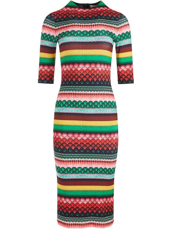 alice and olivia delora fitted midi dress Alice + Olivia NWT Delora Fitted Collared Midi Dress (Retails for $350) main image 0