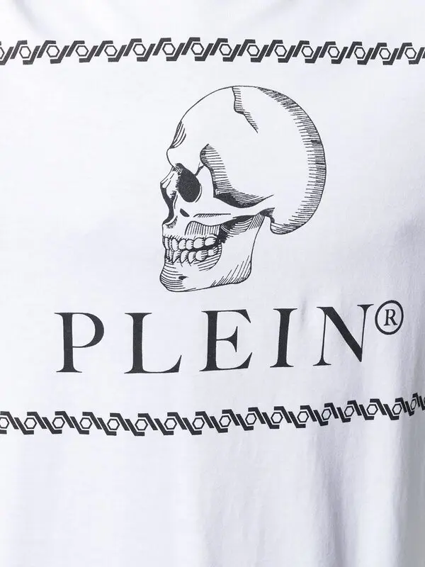 Philipp Plein Outline Skull Print T-shirt