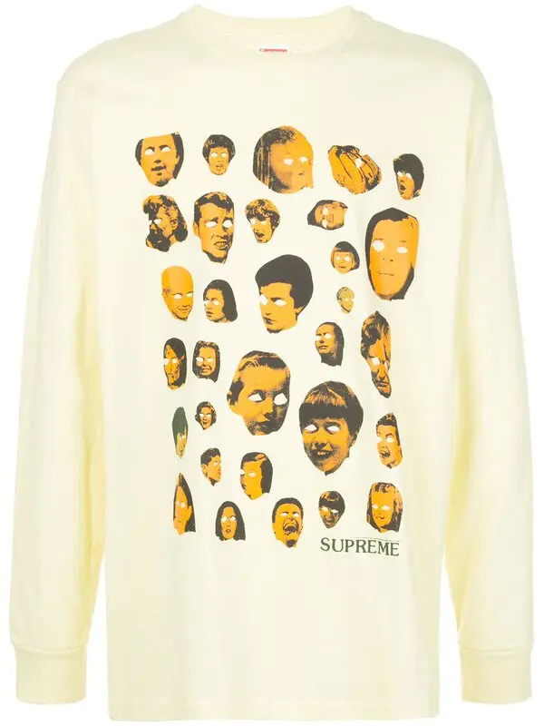 Supreme Faces Ls Tee - Yellow | Editorialist