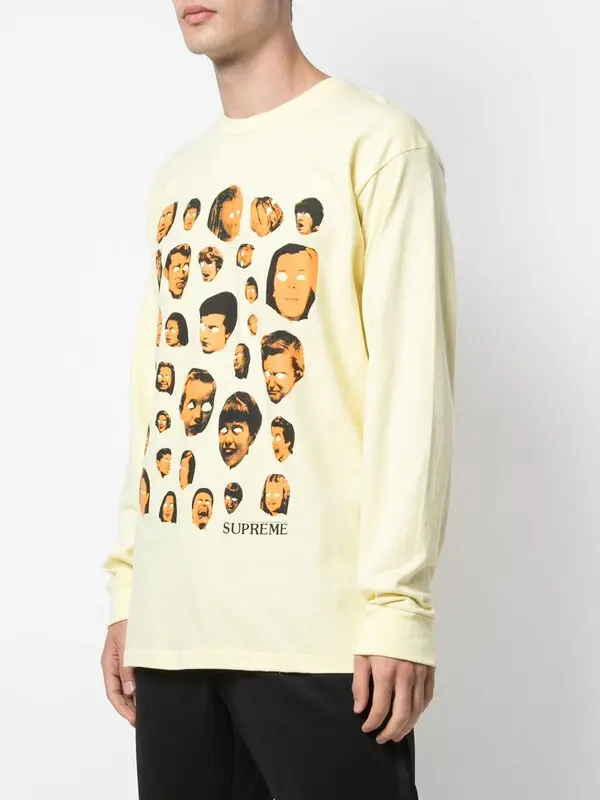 Supreme Faces Ls Tee - Yellow | Editorialist