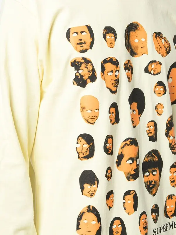 Supreme Faces Ls Tee - Yellow | Editorialist