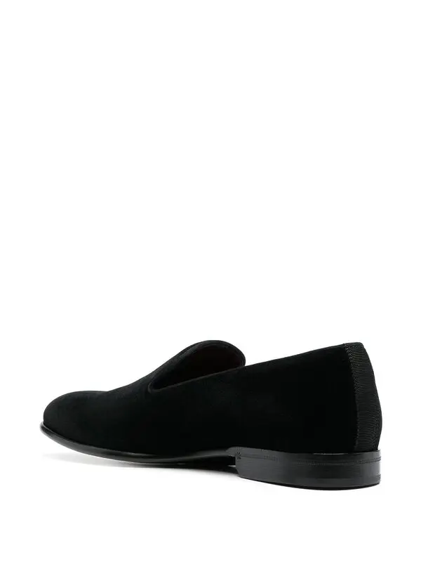 Dolce & Gabbana Piped Velvet Loafers - Black