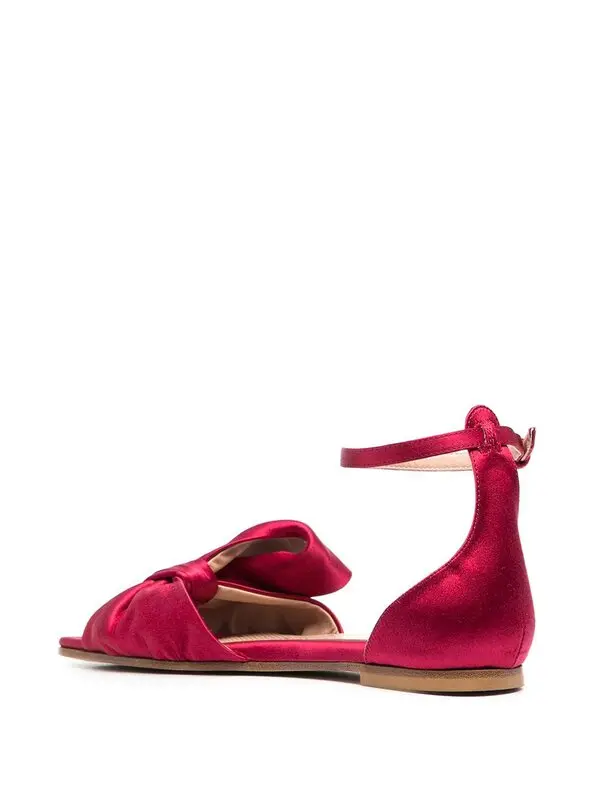 Red Valentino Bow-embellished Sandals - Red