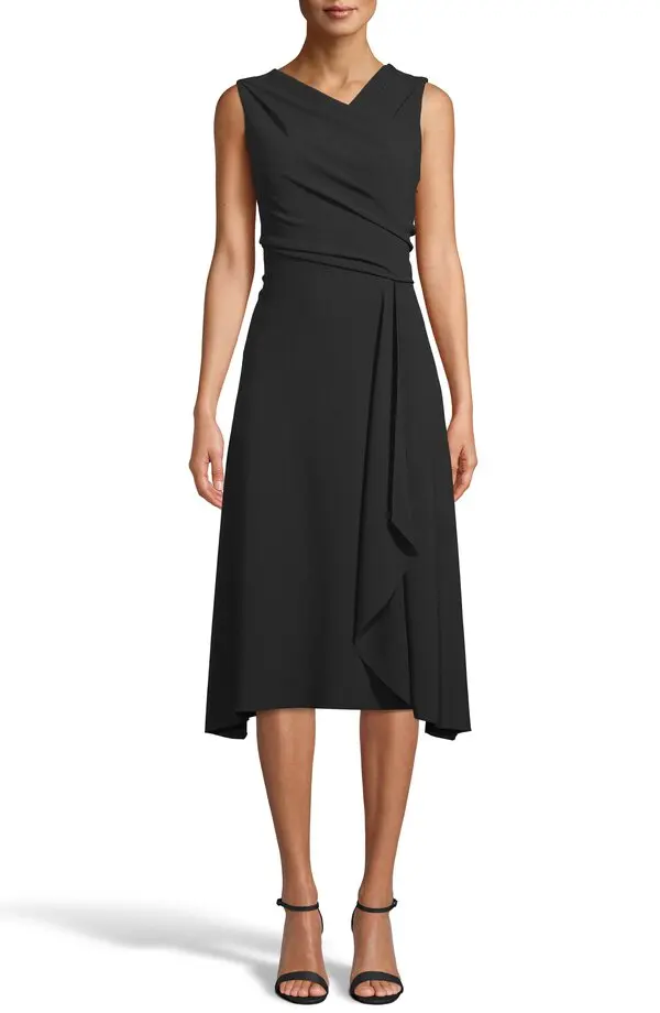 anne klein asymmetrical dress Mock Neck Shift Dress