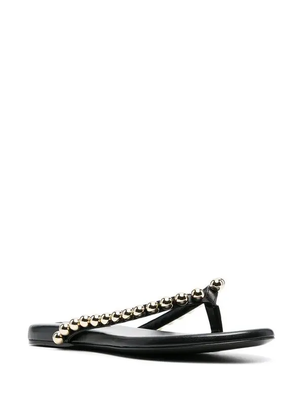JIL SANDER Bead-embellished Flip Flops
