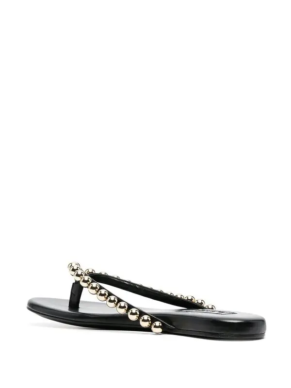 JIL SANDER Bead-embellished Flip Flops