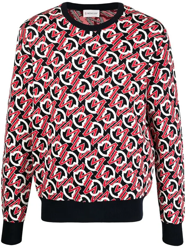 Moncler Jacquard Logo Crew-neck Jumper