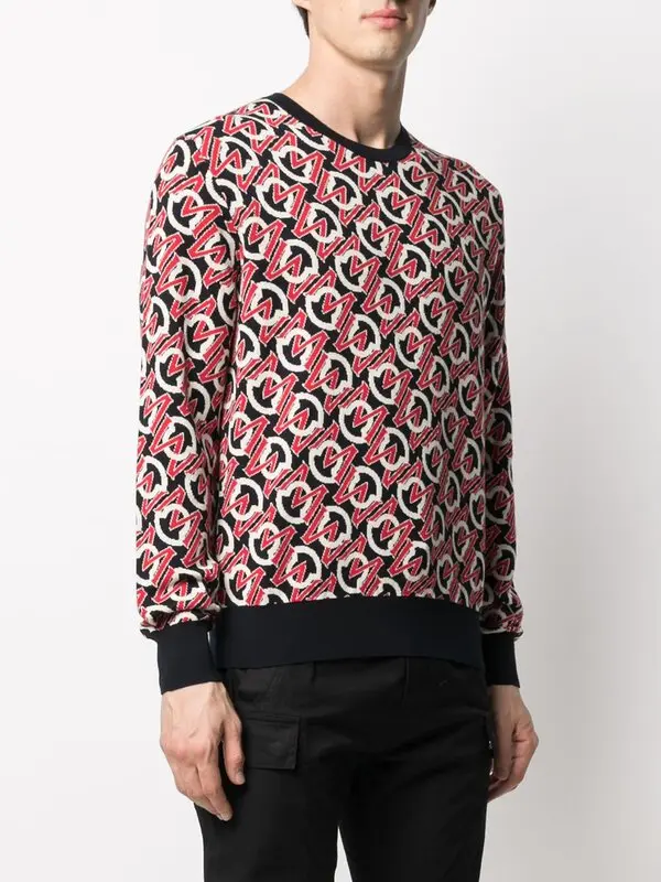 Moncler Jacquard Logo Crew-neck Jumper