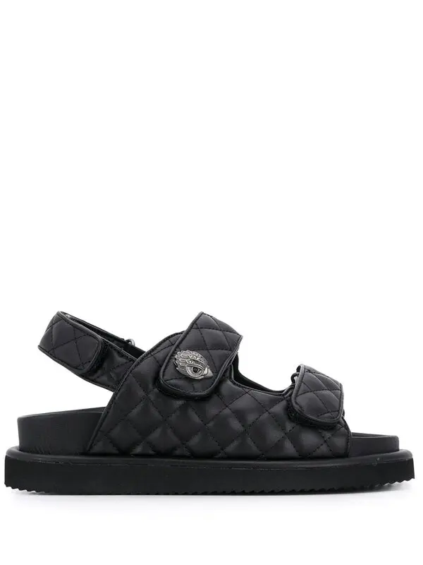 Kurt Geiger Orson Quilted Sandals - Black