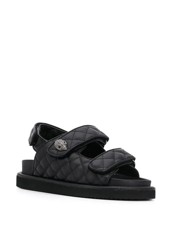 Kurt Geiger Orson Quilted Sandals - Black