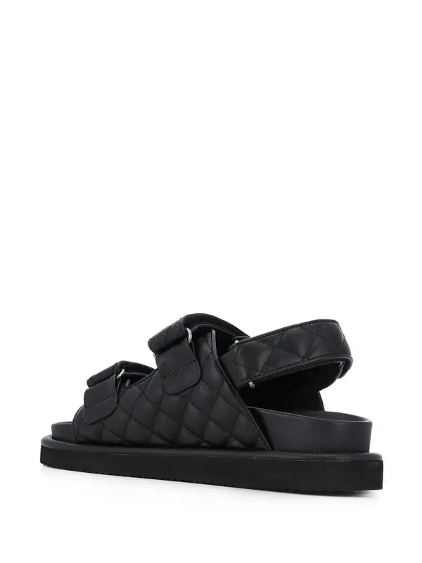 Kurt Geiger Orson Quilted Sandals - Black