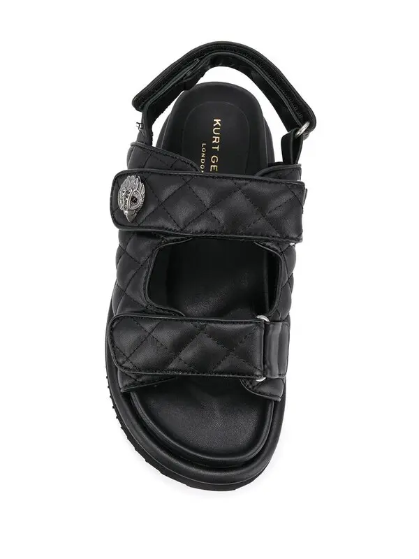 Kurt Geiger Orson Quilted Sandals - Black