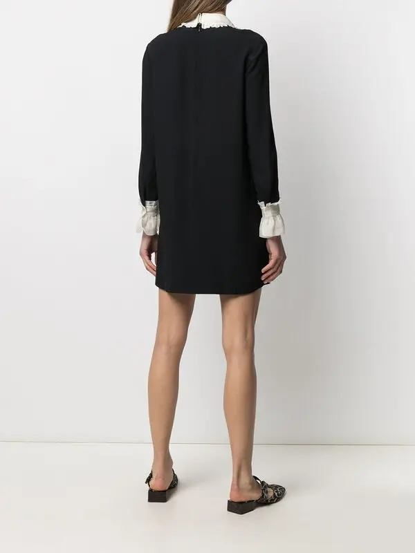 knee length dresses for ladies Death Long Sleeve Peter Pan Collar Dress, M main image 0