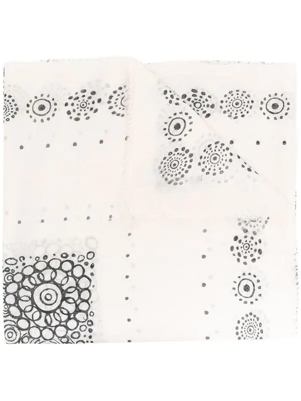 10 CORSO COMO Geometric Print Scarf - Neutrals