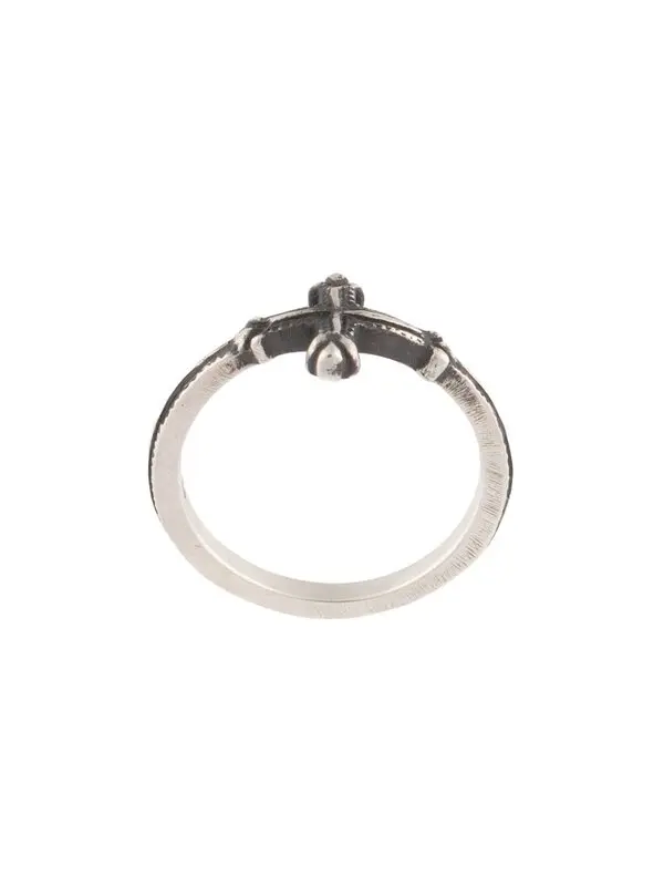 Werkstatt:München Burnished Cross Ring - Silver