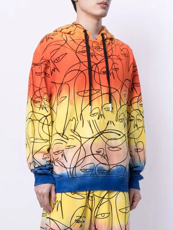 HACULLA. Graphic Print Ombre Hoodie