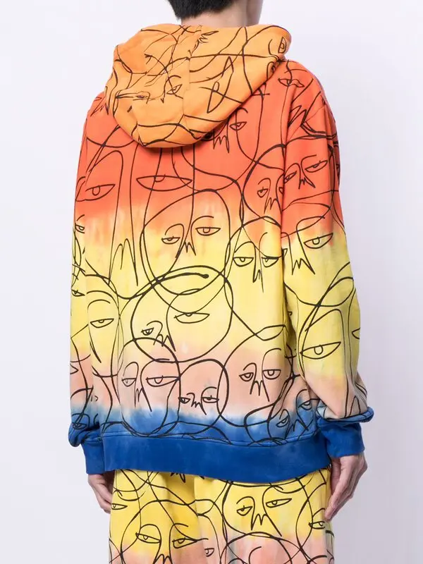 HACULLA. Graphic Print Ombre Hoodie