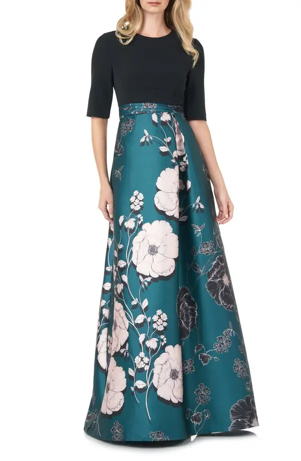 kay unger a-line dress Elsa Tea Length Dress – Kay Unger main image 0