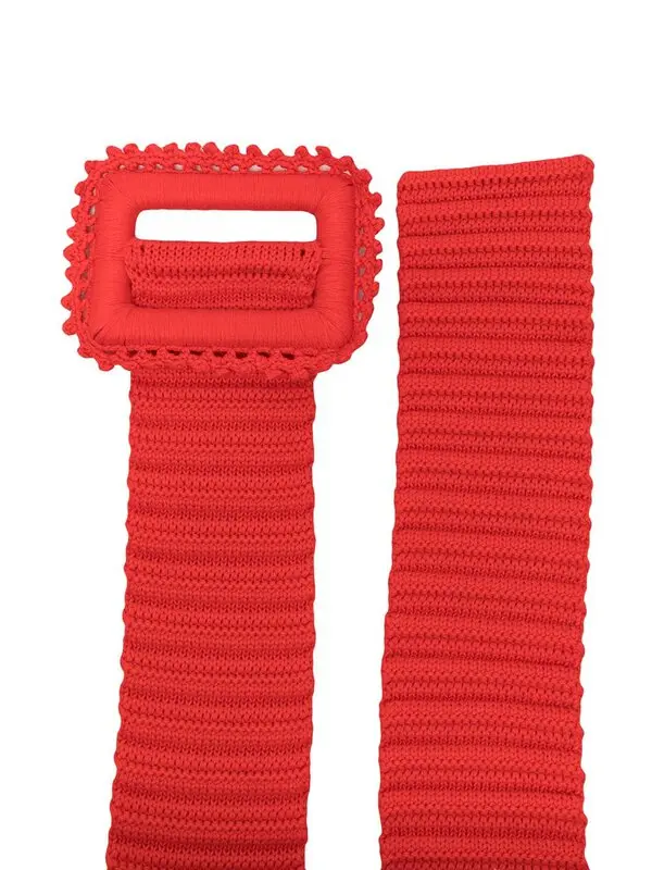 MSGM Knitted Style Belt With Scallop Trim
