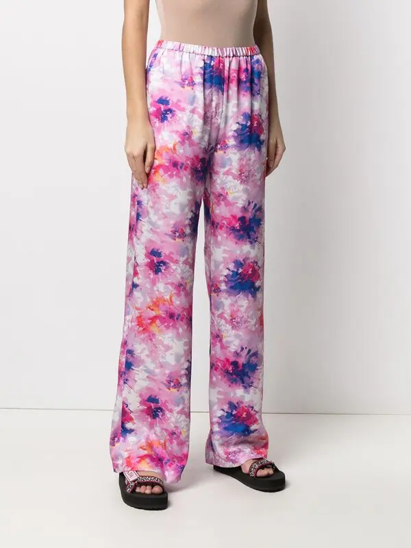 MSGM Floral-print Trousers