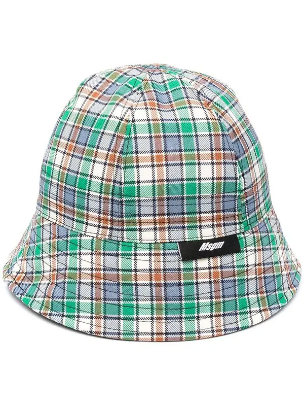 MSGM Check-print Bucket Hat