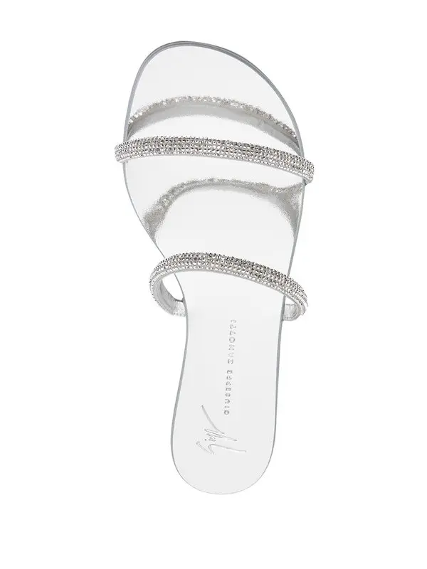 GIUSEPPE ZANOTTI Crystal Embellished Flat Sandals